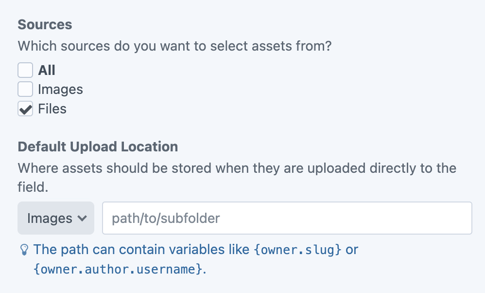 [4.x]: Default Upload Location combined with Sources allows for impossible combinations that ...