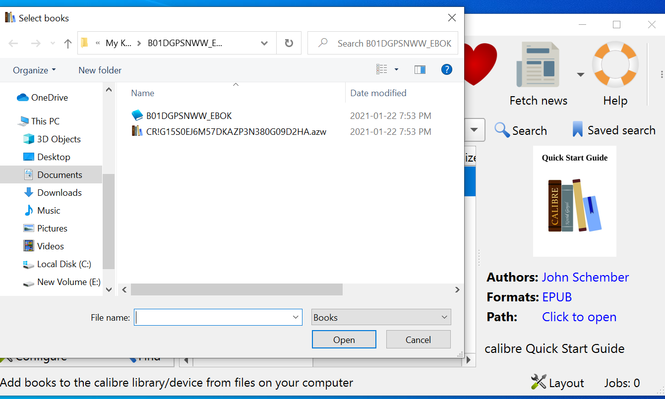 Kindle book unable to open screenshots attached please help · Issue #1625 · apprenticeharper ...
