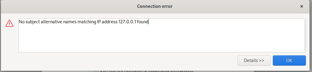 When using SSH Tunnel together with TLS connection, DBeaver checks for ...