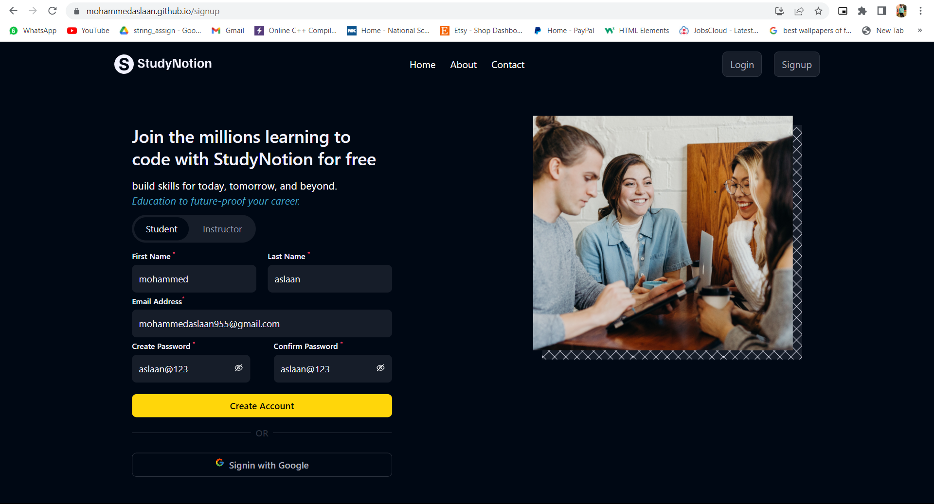 GitHub - Mohammedaslaan/StudyNotion-React-App