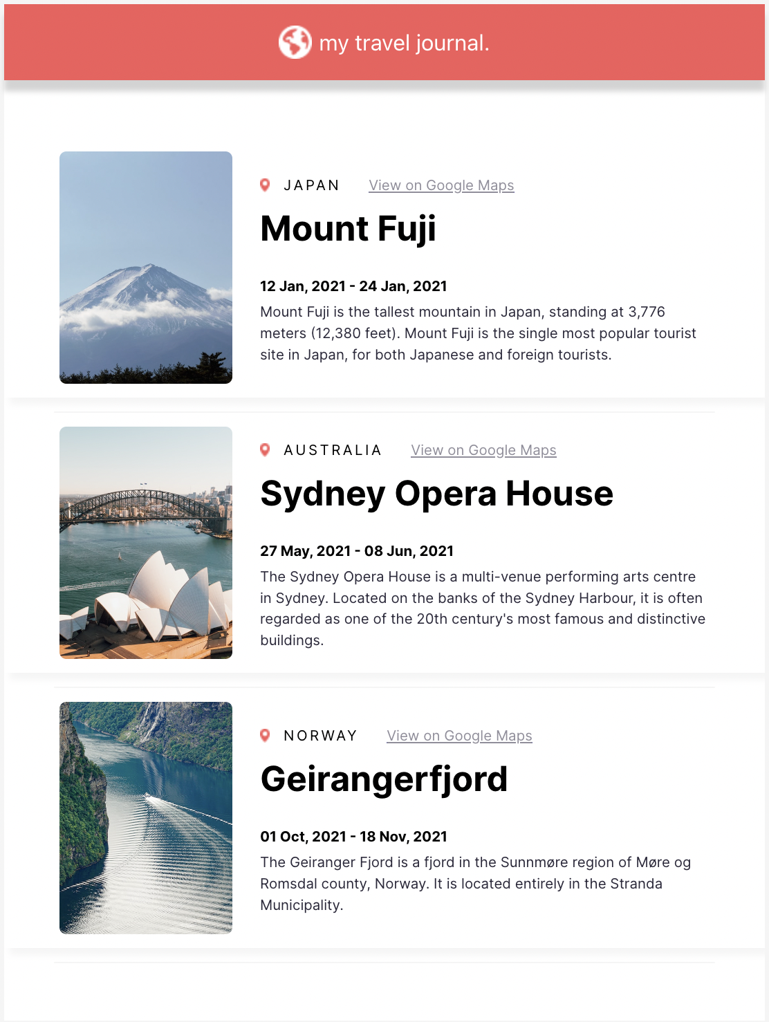 GitHub - orlovstepan/travelJournal: playing around with react and figma