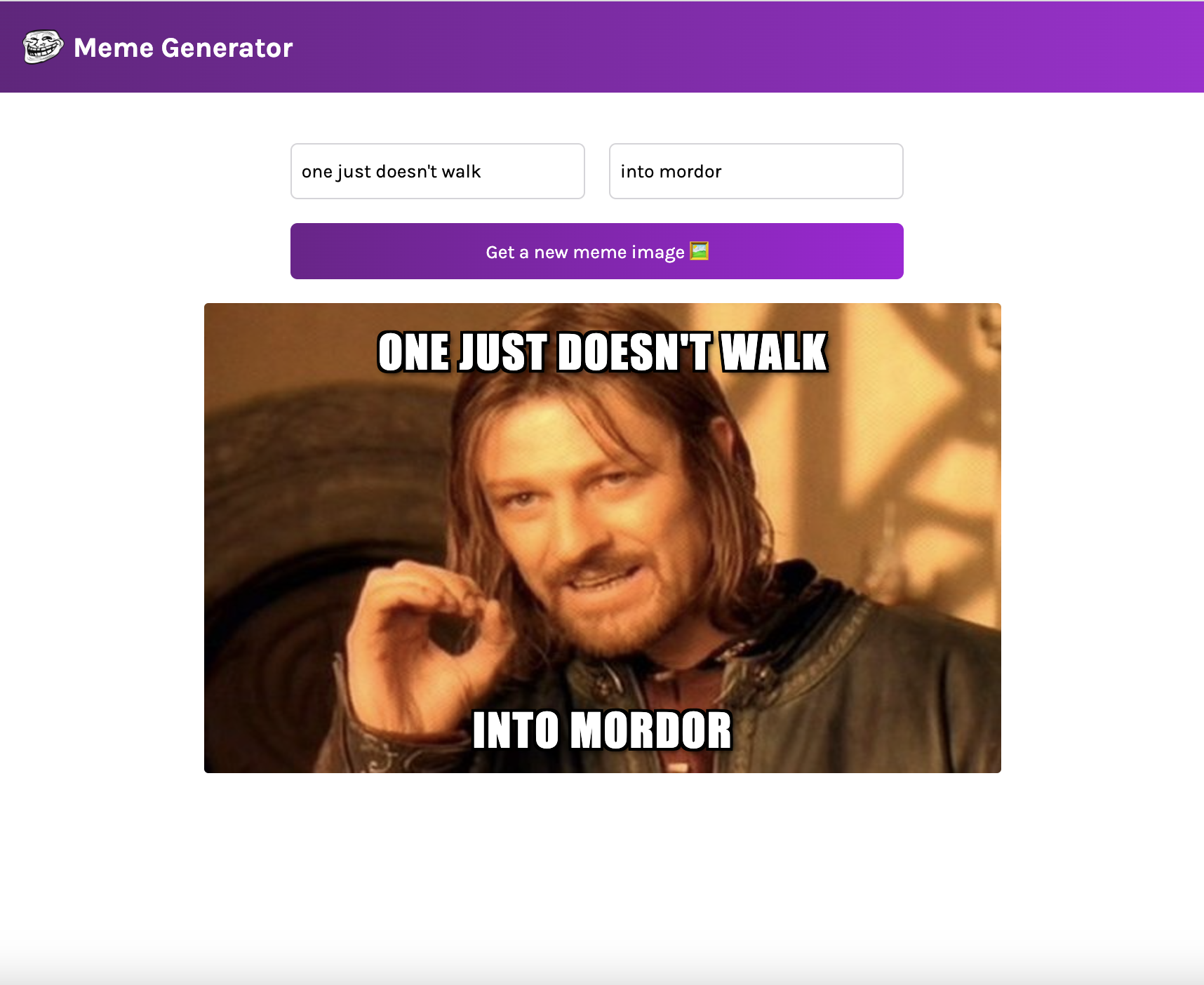 Github Orlovstepan Meme Generator React Based App Working With Api To Get Random Meme Images