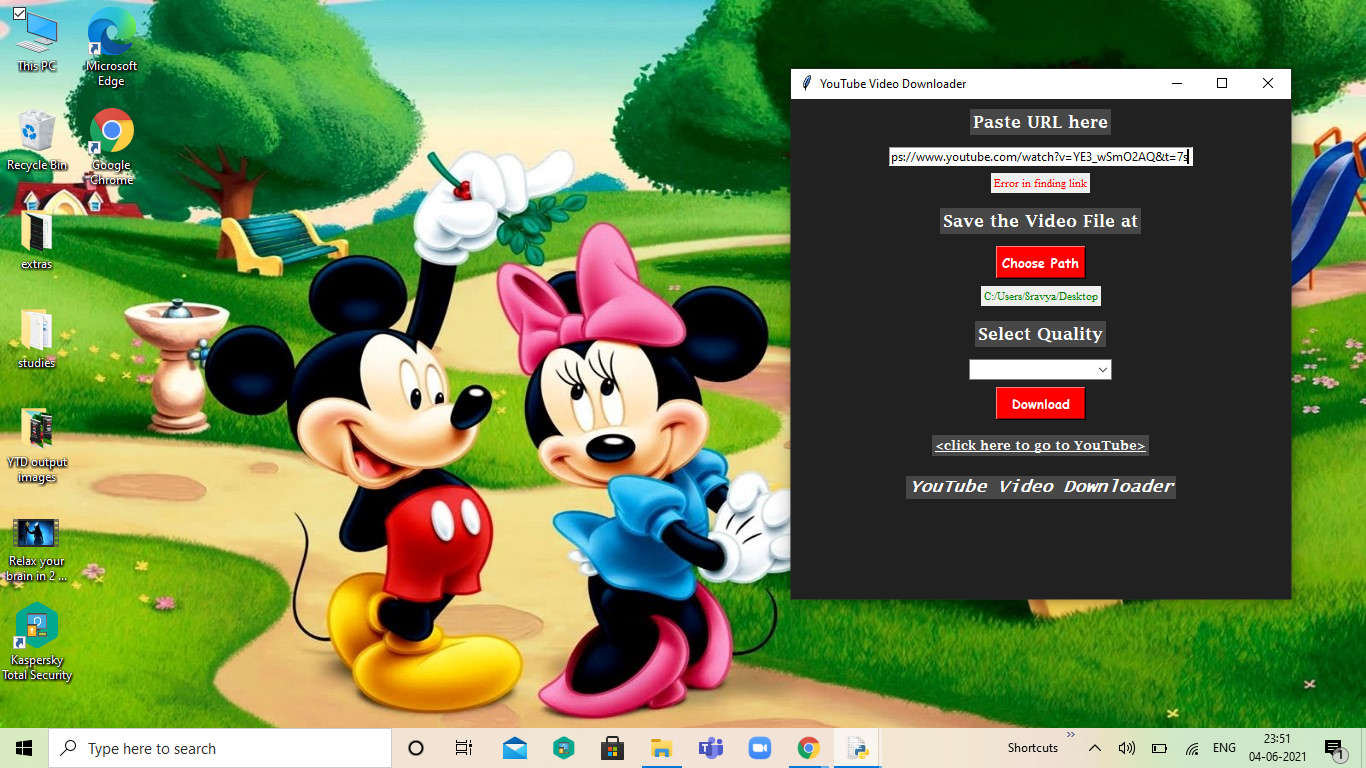 GitHub - srisravya106/YouTube-Video-Downloader: It is a python project ...