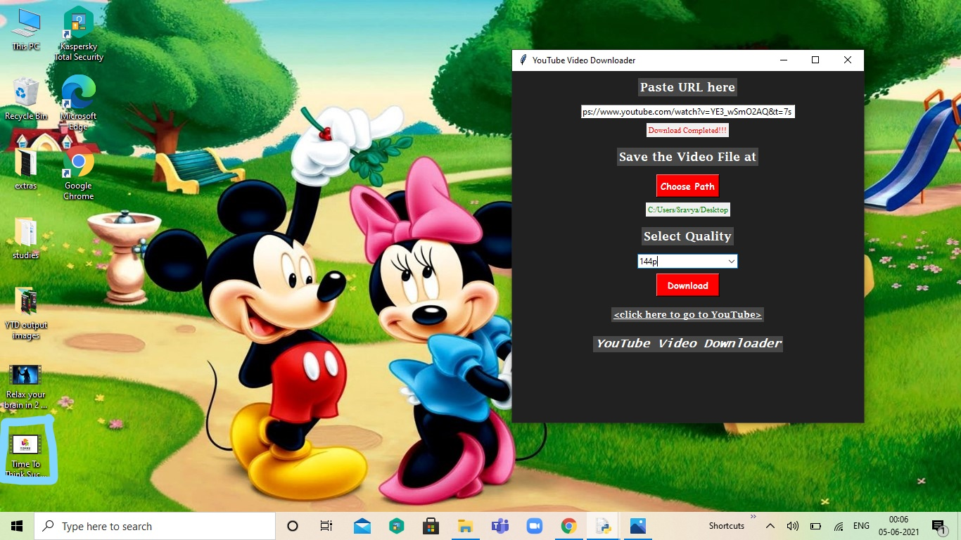 GitHub - srisravya106/YouTube-Video-Downloader: It is a python project ...