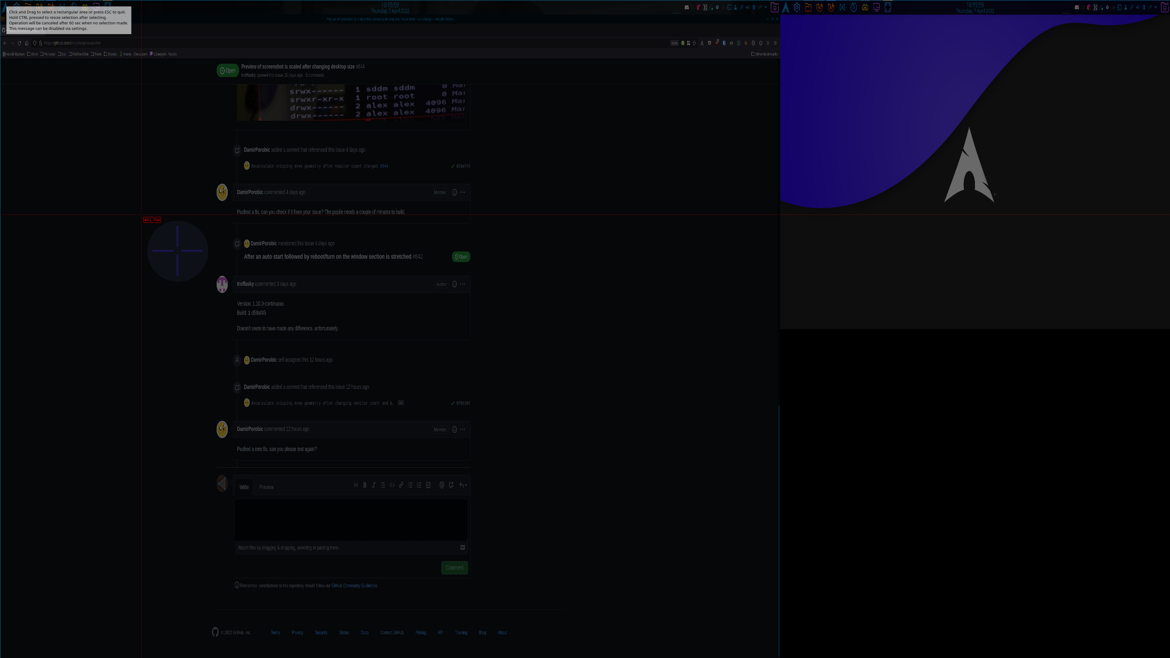 Preview of screenshot is scaled after changing desktop size · Issue #844 · ksnip/ksnip · GitHub