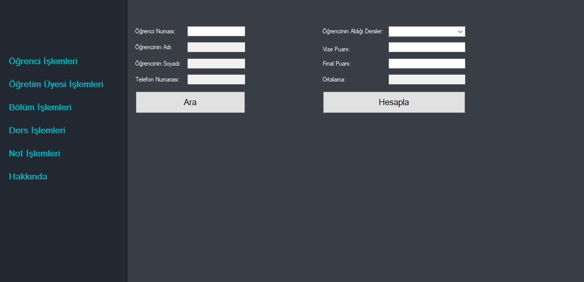 GitHub - cembayat34/FakulteYonetimPaneli: SQL Baglantili Fakulte Yonetim Paneli