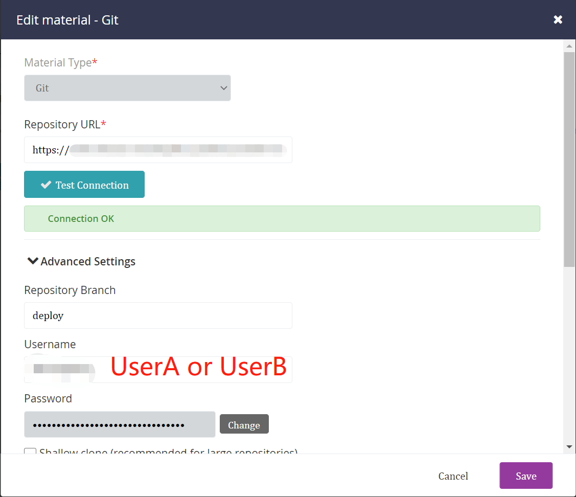 GitMaterial Authentication failed for the second user who using same repository · Issue #8986 ...