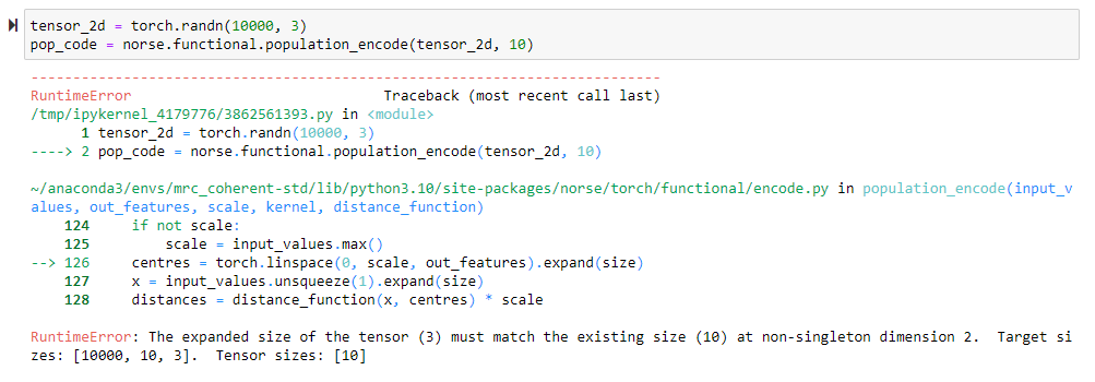 Error in population_encode when encoding higher-dimensional Tensor ...