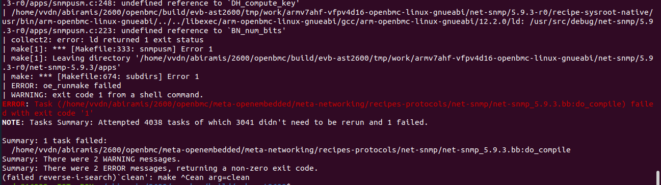 Build failure for evb-ast2600 · Issue #3919 · openbmc/openbmc · GitHub