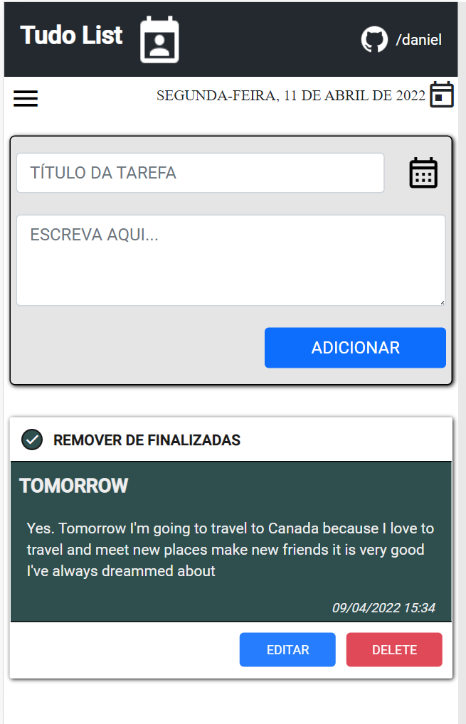 Github Daniel Bs Dev Tudo List