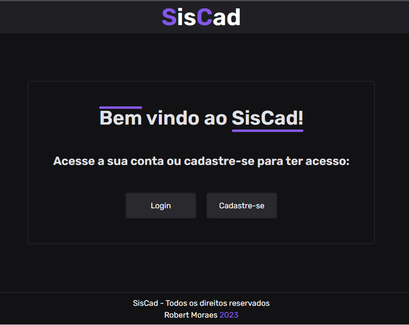 GitHub - devrobertmoraes/siscad