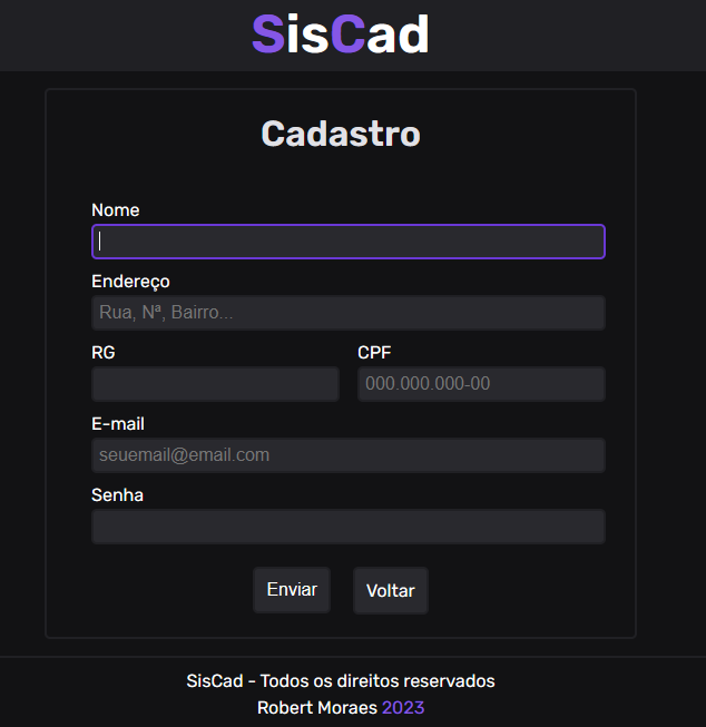GitHub - devrobertmoraes/siscad