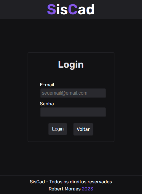 GitHub - devrobertmoraes/siscad