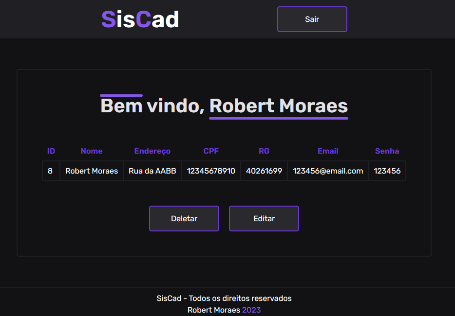 GitHub - devrobertmoraes/siscad