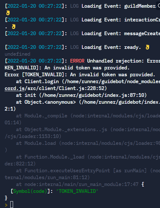 I finally ran the bot but it said token invalid, anyone know why? · Issue #160 · AnIdiotsGuide ...