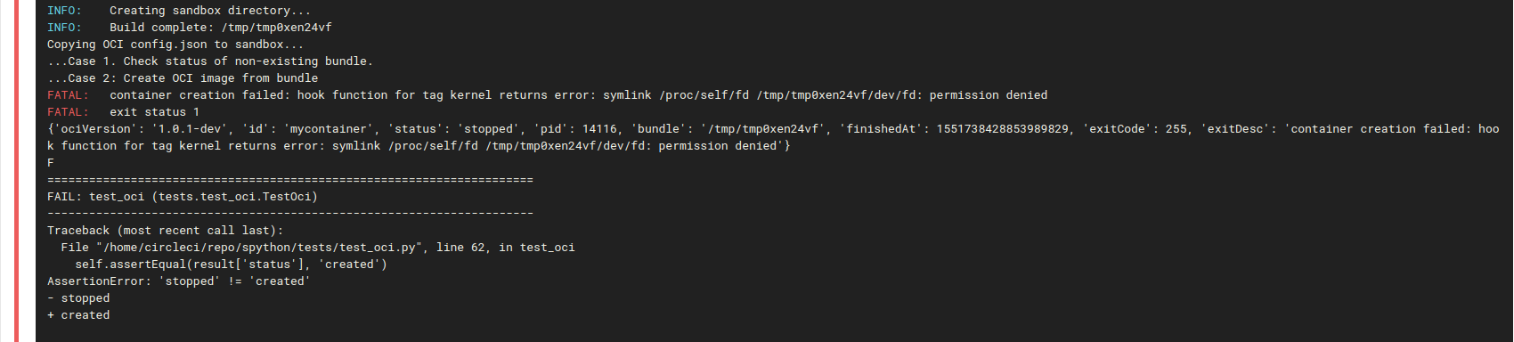 OCI container should not be created if errors on create · Issue #2794 · apptainer/singularity ...