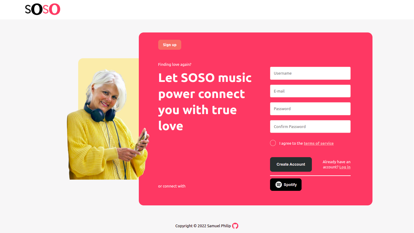 GitHub - espiNovah/soso-signup-form: Find love through music! This sign up form begins your ...