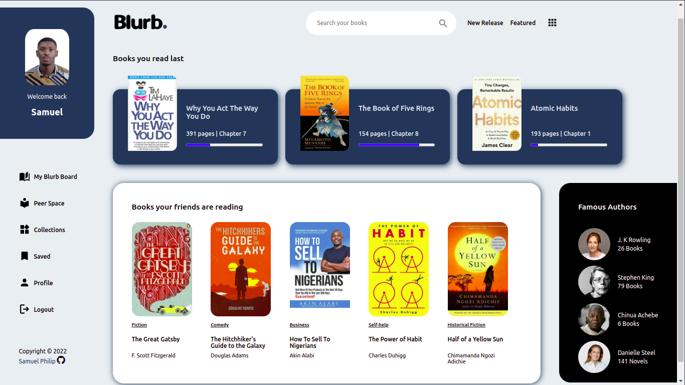 GitHub - espiNovah/blurb-dashboard: Blurb dashboard helps you manage ...