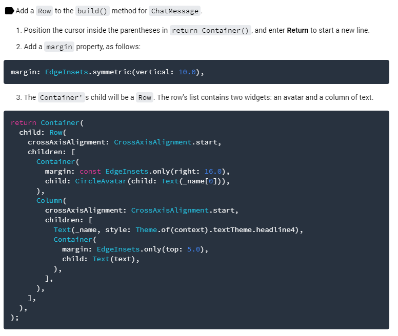 The "Building Beautiful UIs with Flutter" codelab has multiple mistakes · Issue #4374 · flutter ...
