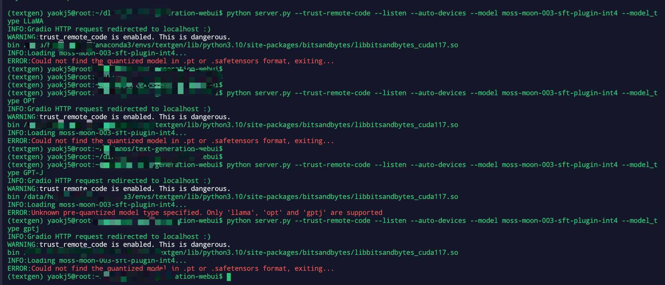 Can't load Moss 4-bit model · Issue #2070 · oobabooga/text-generation-webui · GitHub