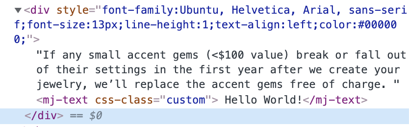 Mj Text Creates New Html Tag If It Encounter