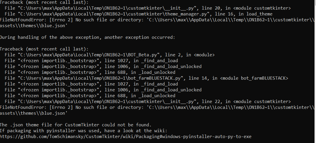 The .json theme file for customTkinter could not be found. Nuitka · Issue #550 · TomSchimansky ...