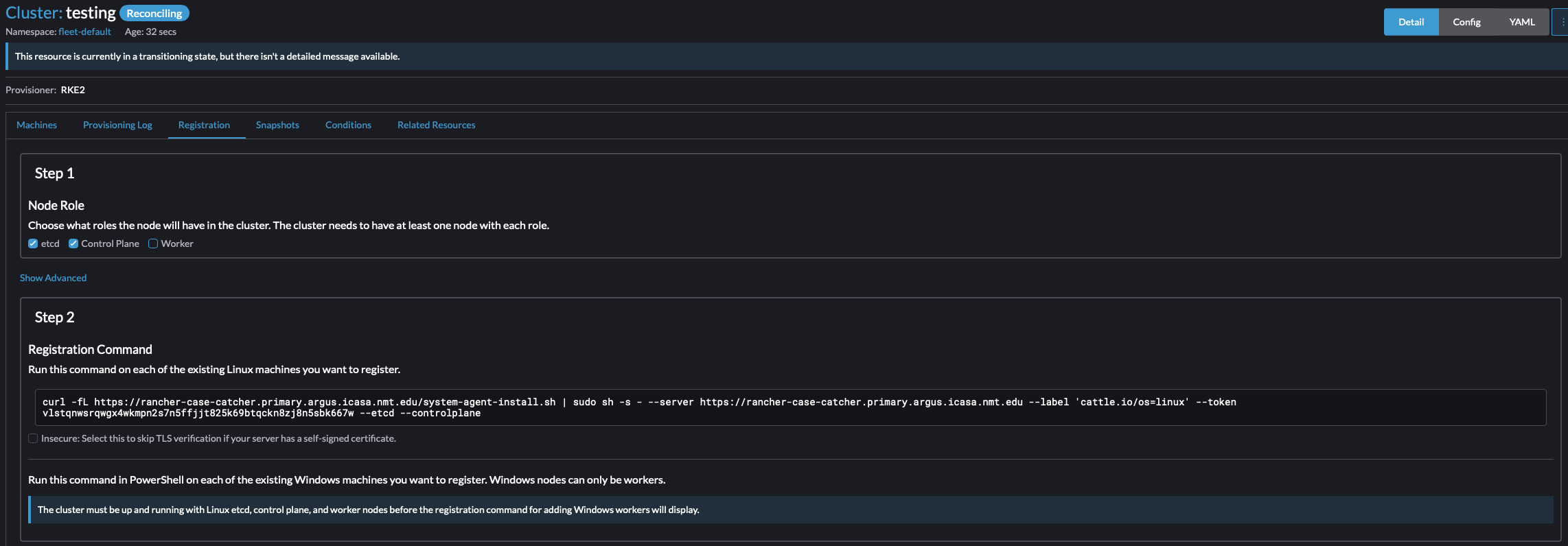 [BUG] Rancher 2.6.6 is unable to provision a downstream RKE2 based cluster on minimal AlmaLinux ...