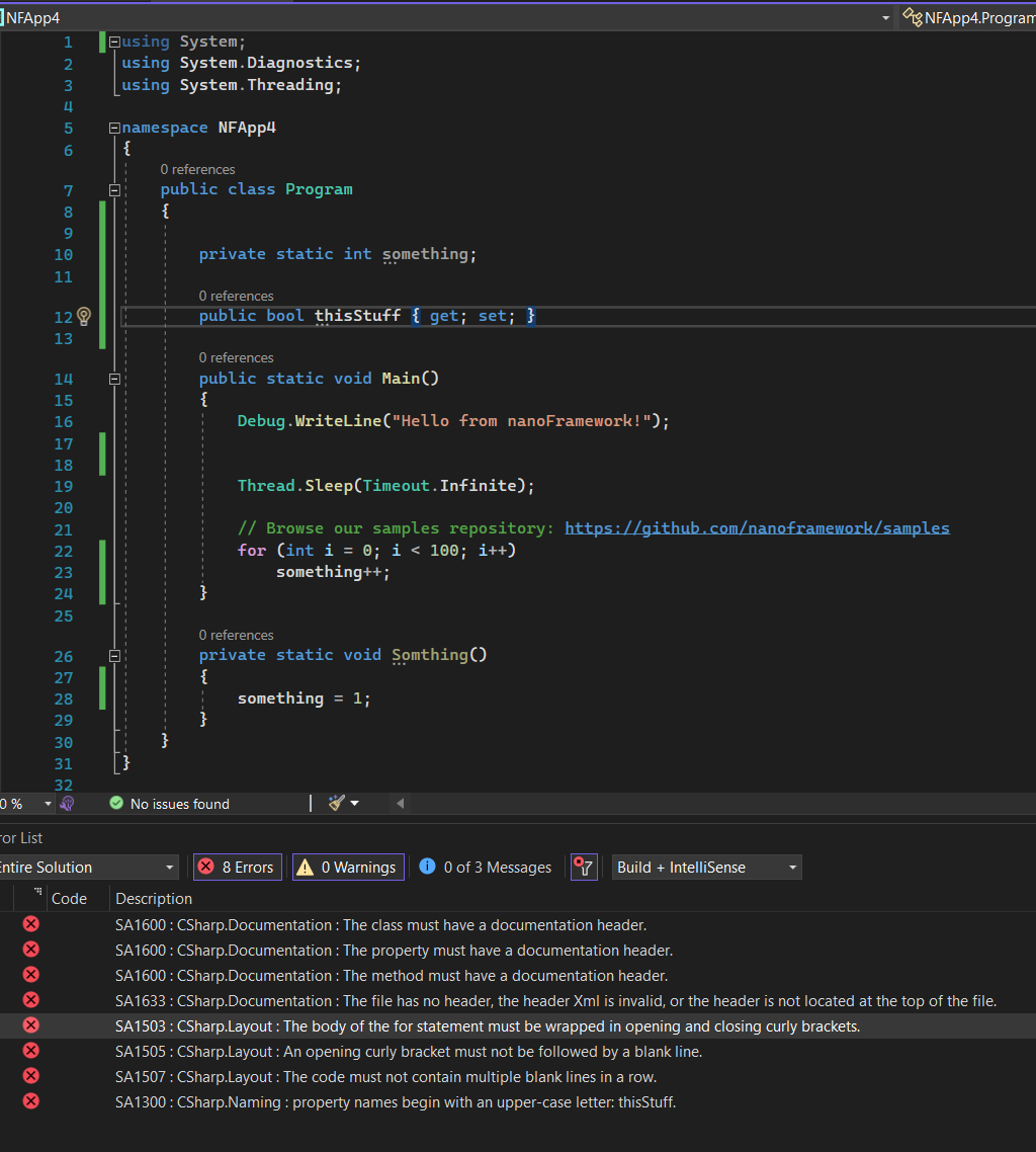 Add StyleCop as a linter in managed code repositories · Issue #1074 · nanoframework/Home · GitHub