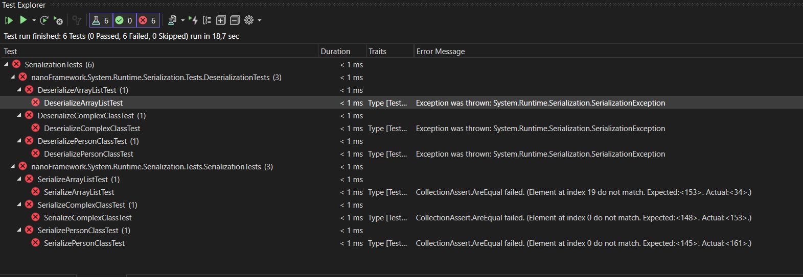Non-empty classes serialized with `BinaryFormatter` on nanoFramework incompatible with ones on ...