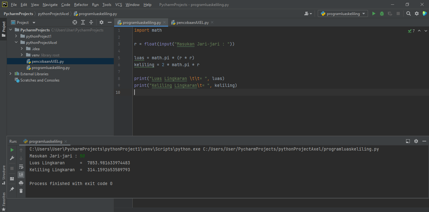 GitHub - Axeldanovan/lab2: menghitung luas dan keliling lingkaran ...