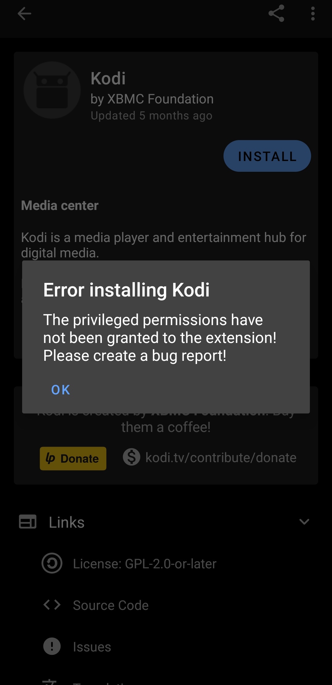 Install Issue · Issue 20412 · Xbmc Xbmc · Github