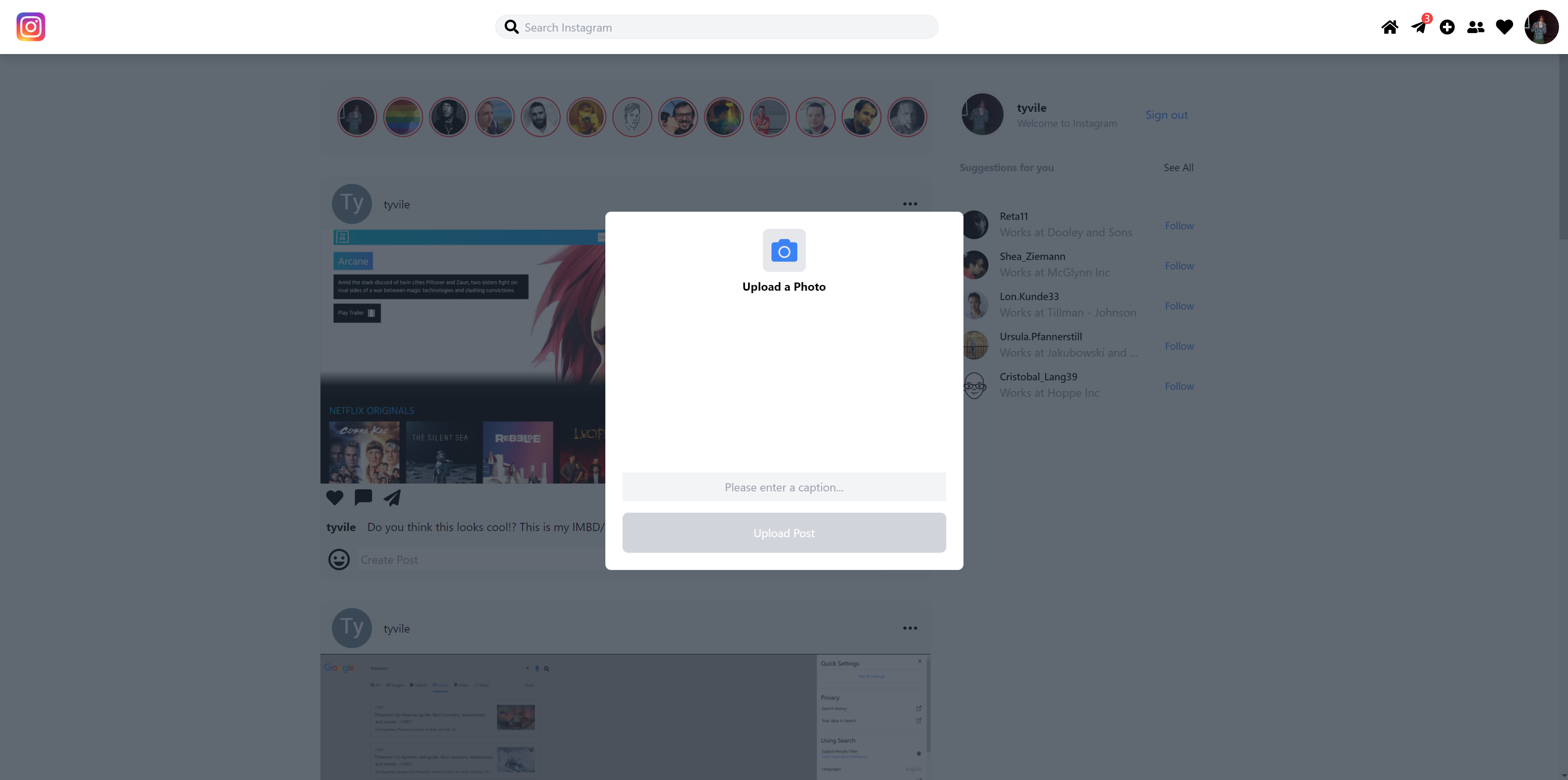 GitHub - ty-vile/ig_Clone_Project