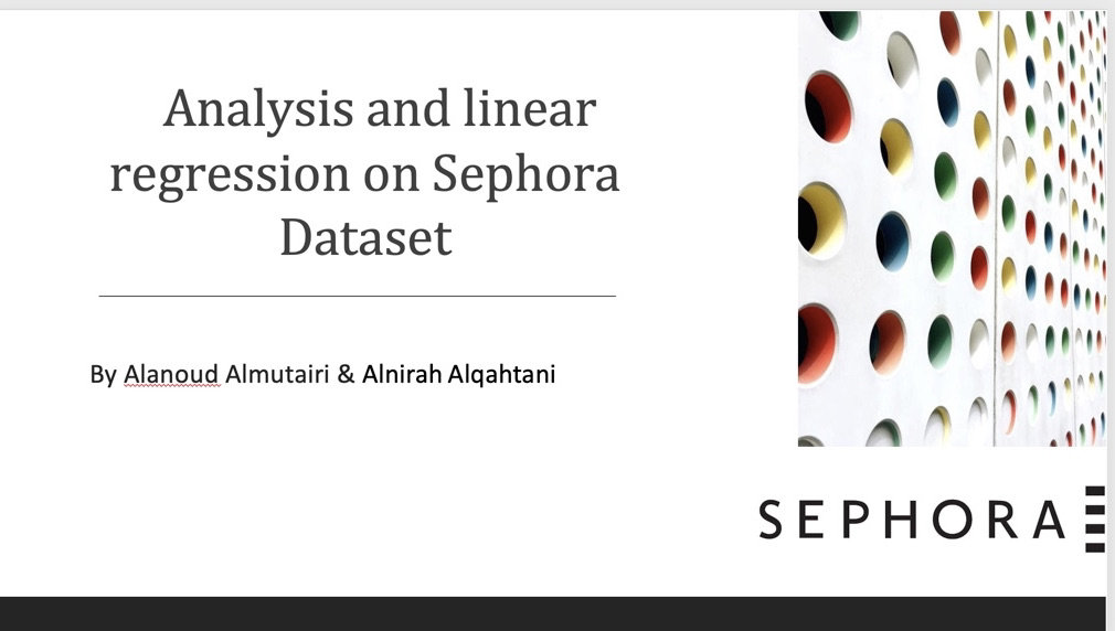 GitHub - alaanouud/Regression-Project: The Project will analyze Sephora ...