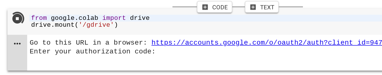 Cannot click on authentication link when using google.colab.drive · Issue #277 · googlecolab ...