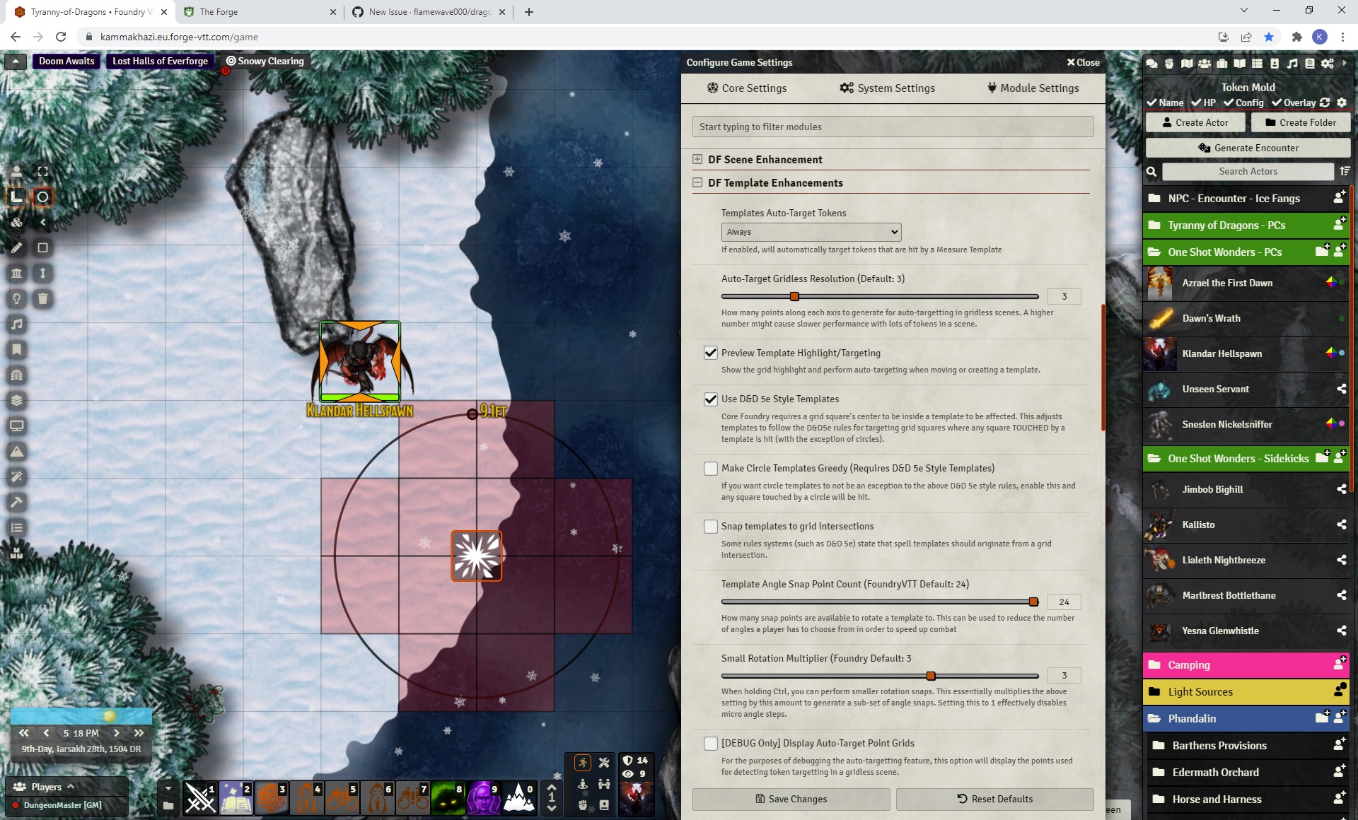 DF Template Enhancement: Template target Snaps to intersection on spell placement · Issue #323 ...