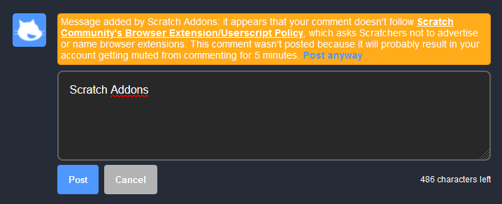 MAKE IT CLEARER NOT TO MENTION ON SCRATCH · ScratchAddons ScratchAddons · Discussion #3649 · GitHub