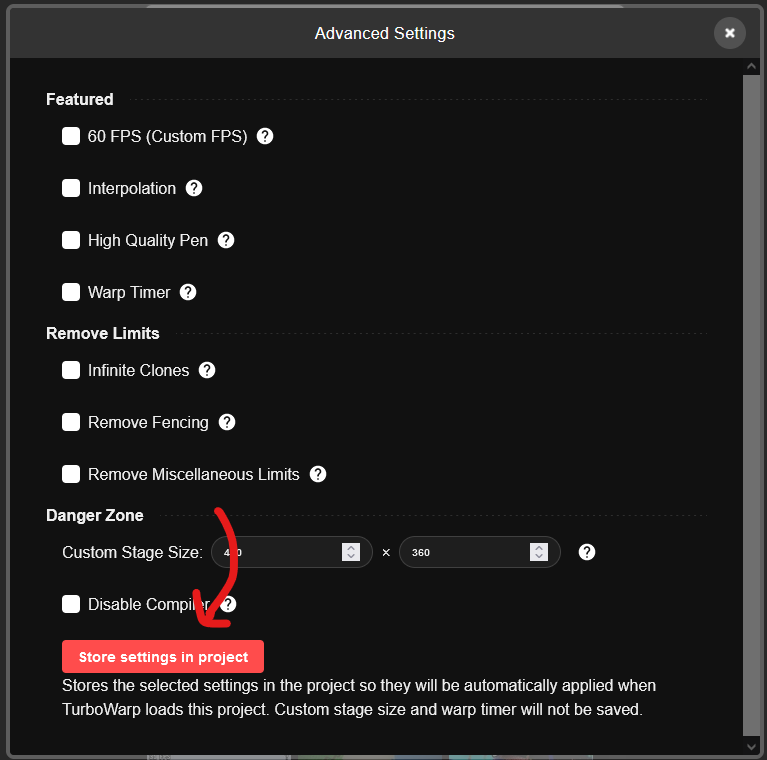 Add Turbowarp Settings for Turbowarp Viewer · ScratchAddons ...