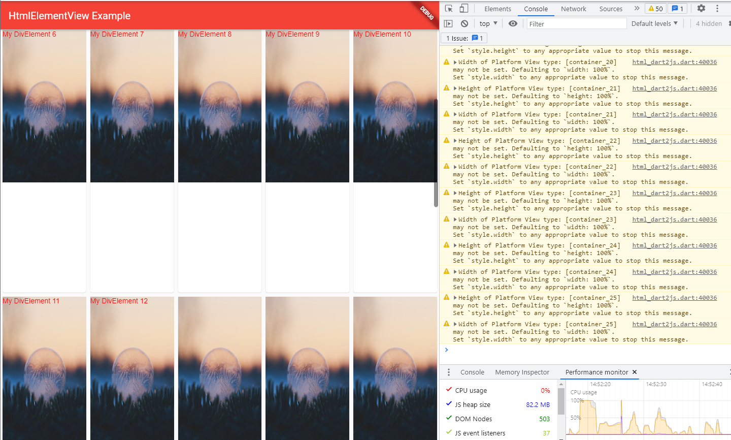 Web `flutter Restoring Webgl Context` Logs In Console While Rendering Canvaskit · Issue