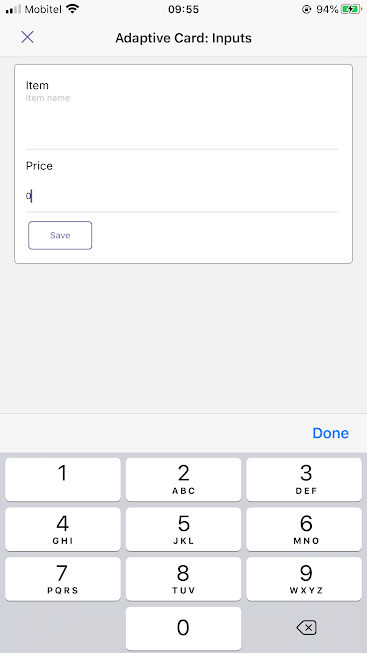 [MSTeams][iOS][Accessibility]No decimal point selector for Input.Number ...