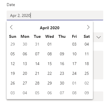 [MSTeams][Desktop]Input.Date today date is not visiblr · Issue #3899 ...