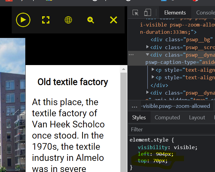V5 Beta Dynamic caption plug-in shifts text down · Issue #1793 · dimsemenov/PhotoSwipe · GitHub