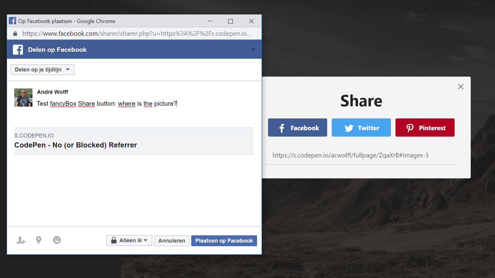 Share buttons window is too large for a mobile phone and 2 links are not working · Issue #2116 ...