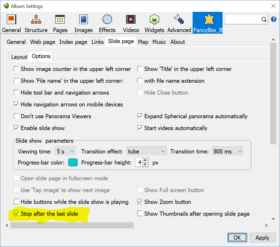 How do I close the light-box after the last slide has been processed in a slide show? · Issue ...