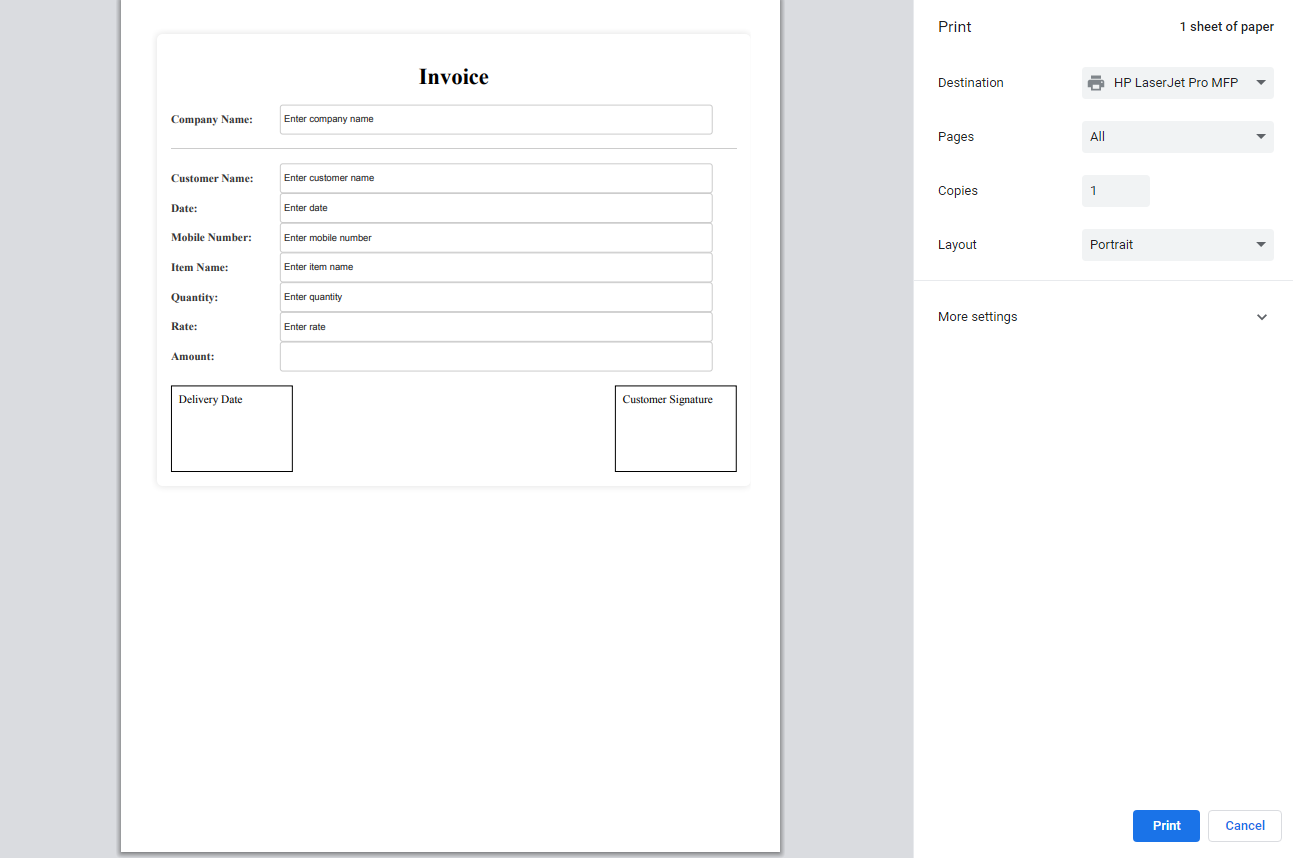 GitHub - ahrana/Invoice-Generator: Invoice Generator and Print