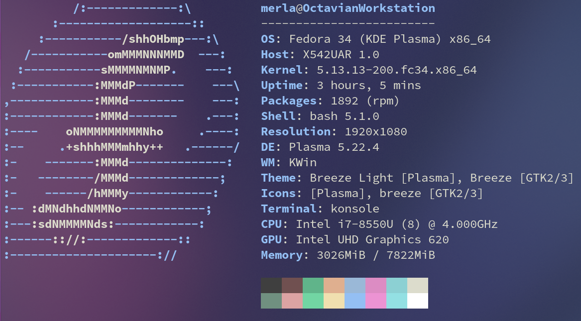 Request chaging the ASCII logo for Fedora 34 and later · Issue #1899 ...