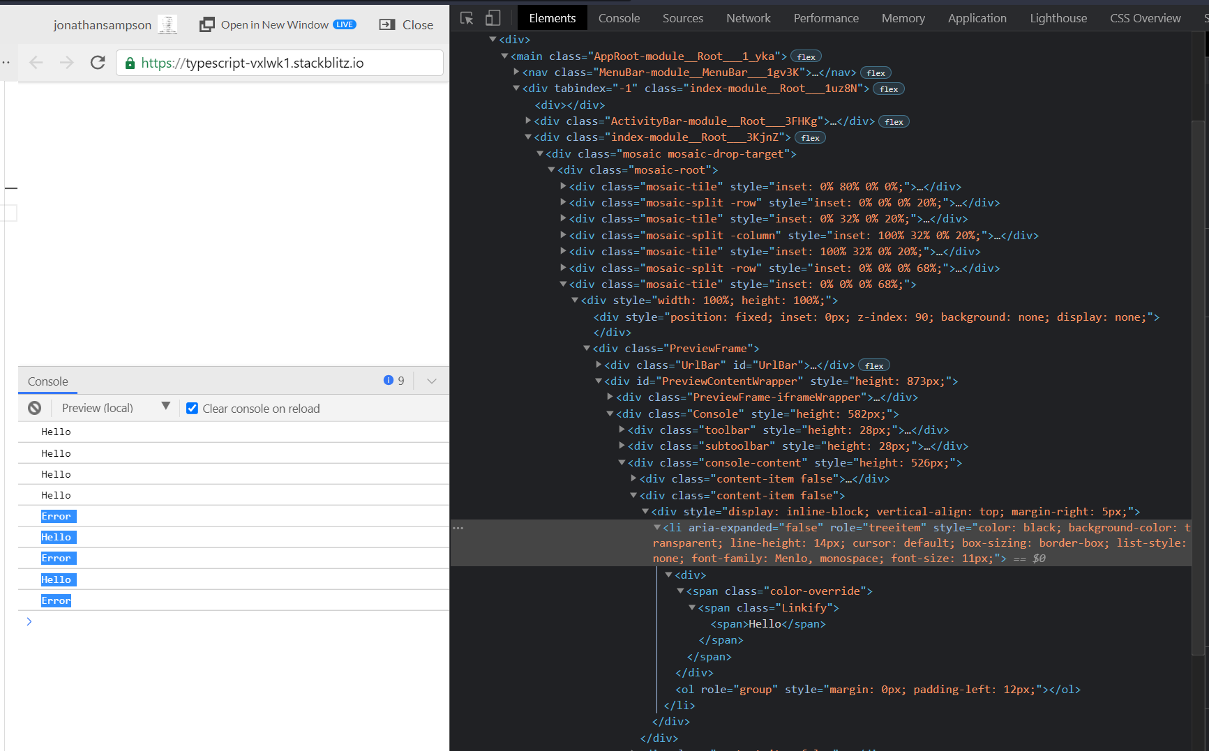 Dark Console Text Output in Dark Theme · Issue #89 · stackblitz/webcontainer-core · GitHub