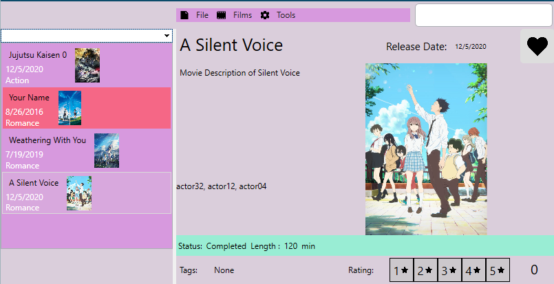 GitHub - ZanBurger/film-database-ui: Film Database UI for managing and ...