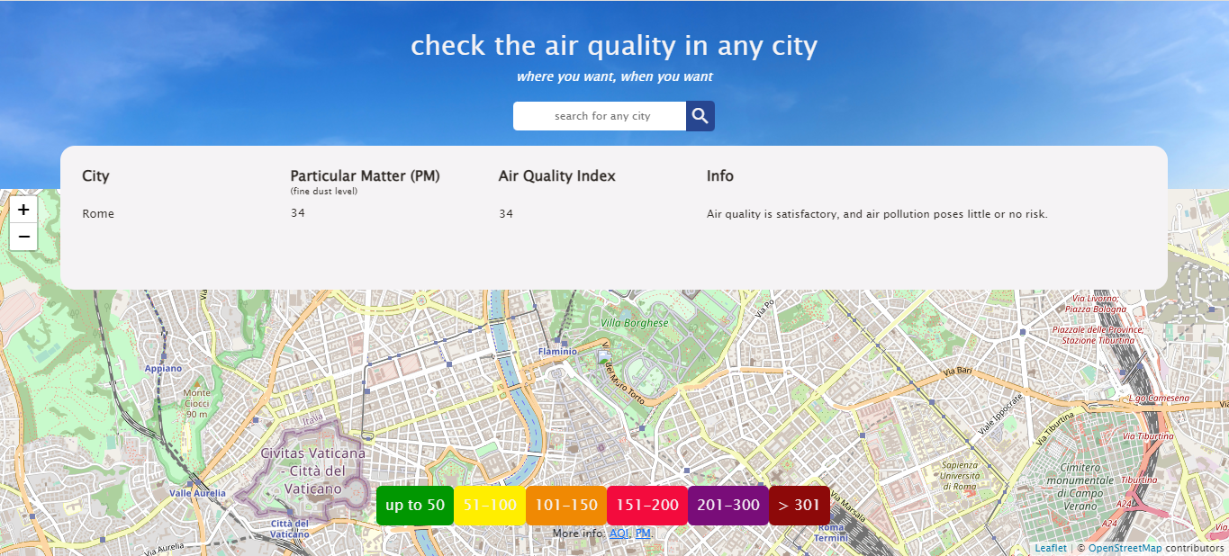 GitHub - ColombaVellotti/AirQuality: JS Advanced Project - Start2Impact