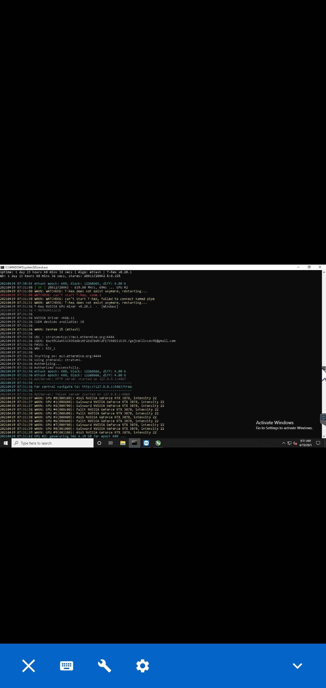 Code 1 and failed to connect named pipe · Issue #436 · trexminer/T-Rex · GitHub