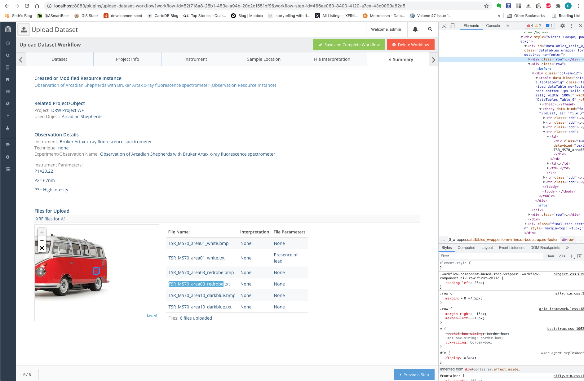 Update position of file upload table in summary step of Upload Data workflow · Issue #756 ...